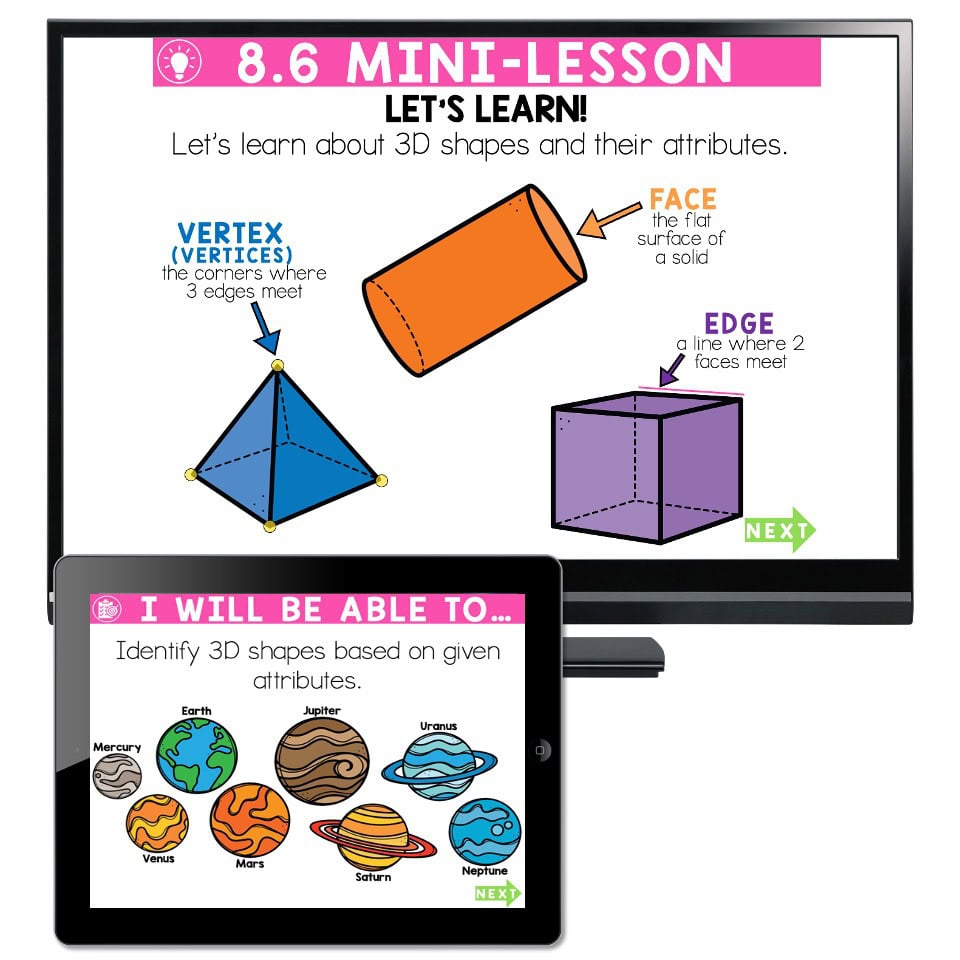 Lucky to Learn Math - 3D Shapes - Lesson 8.6 - Teaching Slides - Lucky ...