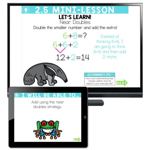 Lucky to Learn Math - Add with Near Doubles - Lesson 2.5 - Teaching ...