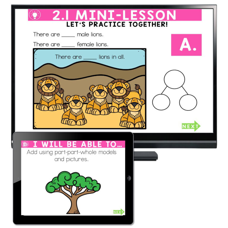 Lucky to Learn Math - Add with Part Part Whole Models - Lesson 2.1 ...