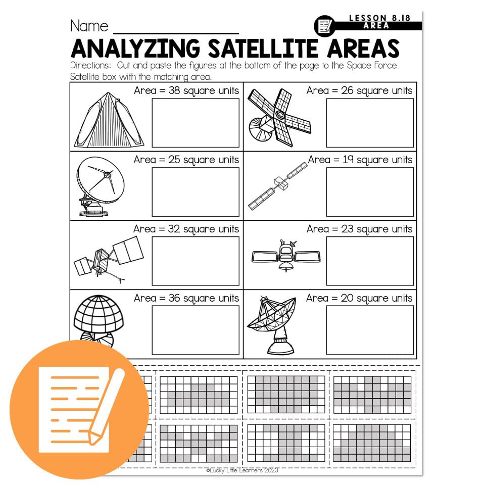 Lucky to Learn Math - Area - Lesson 8.18 - Independent Practice ...