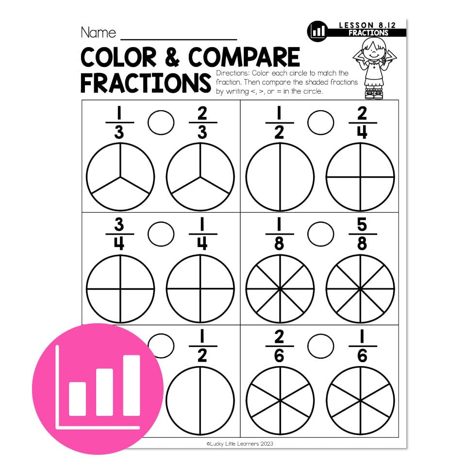 Lucky to Learn Math - Fractions - Lesson 8.12 - Differentiation - Color ...