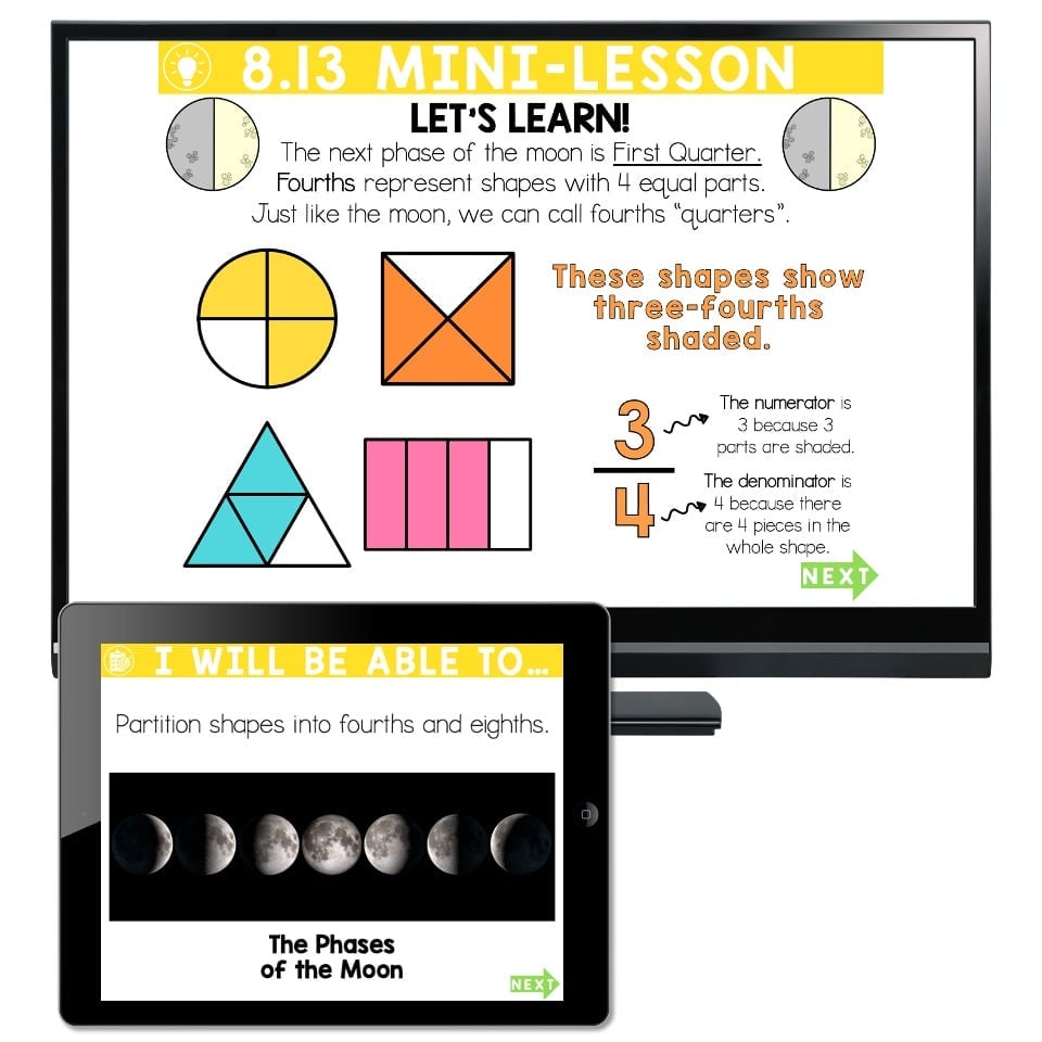 Lucky to Learn Math - Fractions - Lesson 8.13 - Teaching Slides - Lucky ...