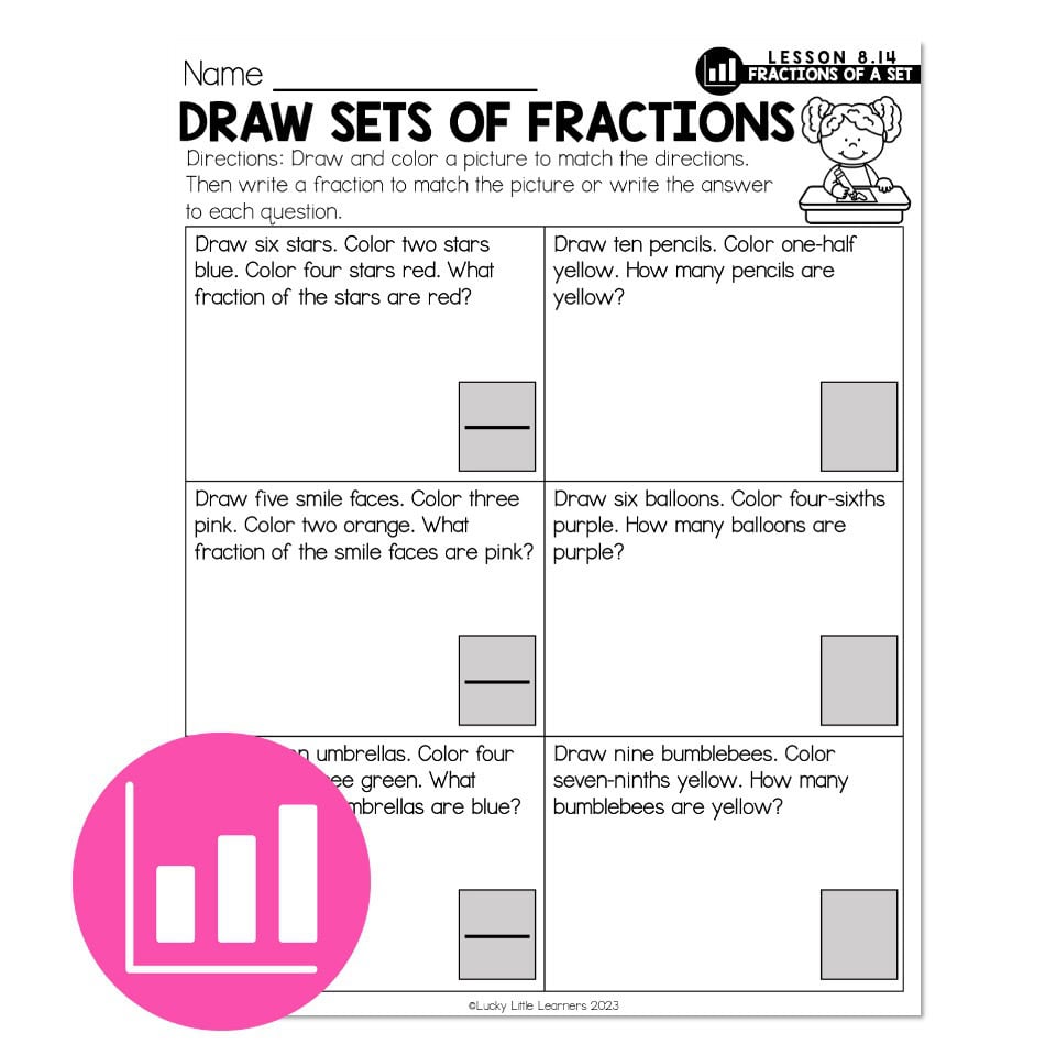 Lucky to Learn Math - Fractions of a Set - Lesson 8.14 ...