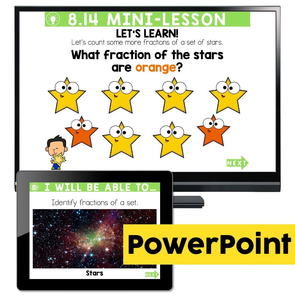 Lucky to Learn Math - Fractions of a Set - Lesson 8.14 - Teaching ...