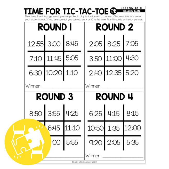 Lucky to Learn Math - Lesson 10.9 - Time Review - Collaboration - Time ...