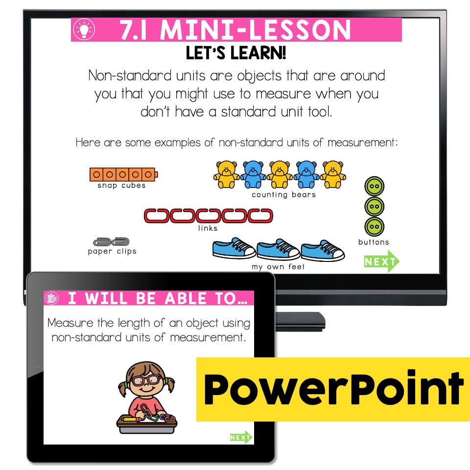 Lucky to Learn Math - Lesson 7.1 - Non-Standard Measurement - Teaching ...