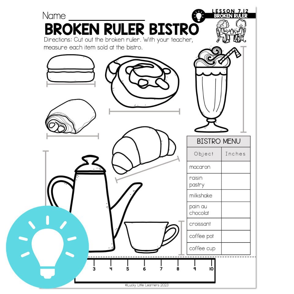 Lucky to Learn Math - Lesson 7.12 - Broken Ruler - Mini Lesson - Broken ...