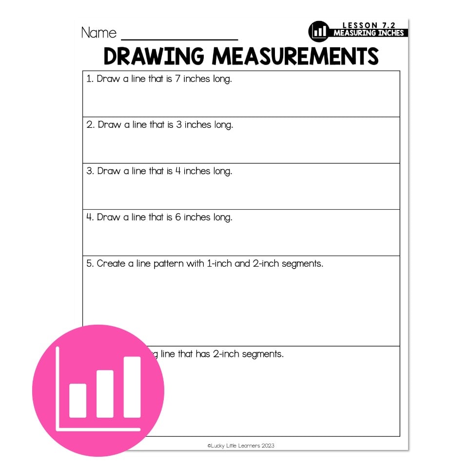 Lucky to Learn Math - 7.2 - Measuring Inches- Differentiation - Drawing ...