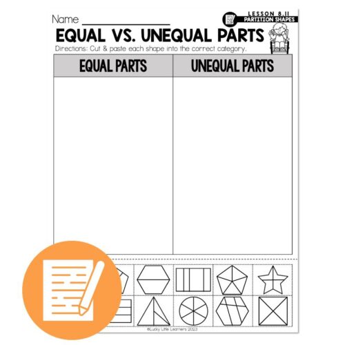 Lucky to Learn Math - Partitioning Shapes - Lesson 8.11 - Independent ...