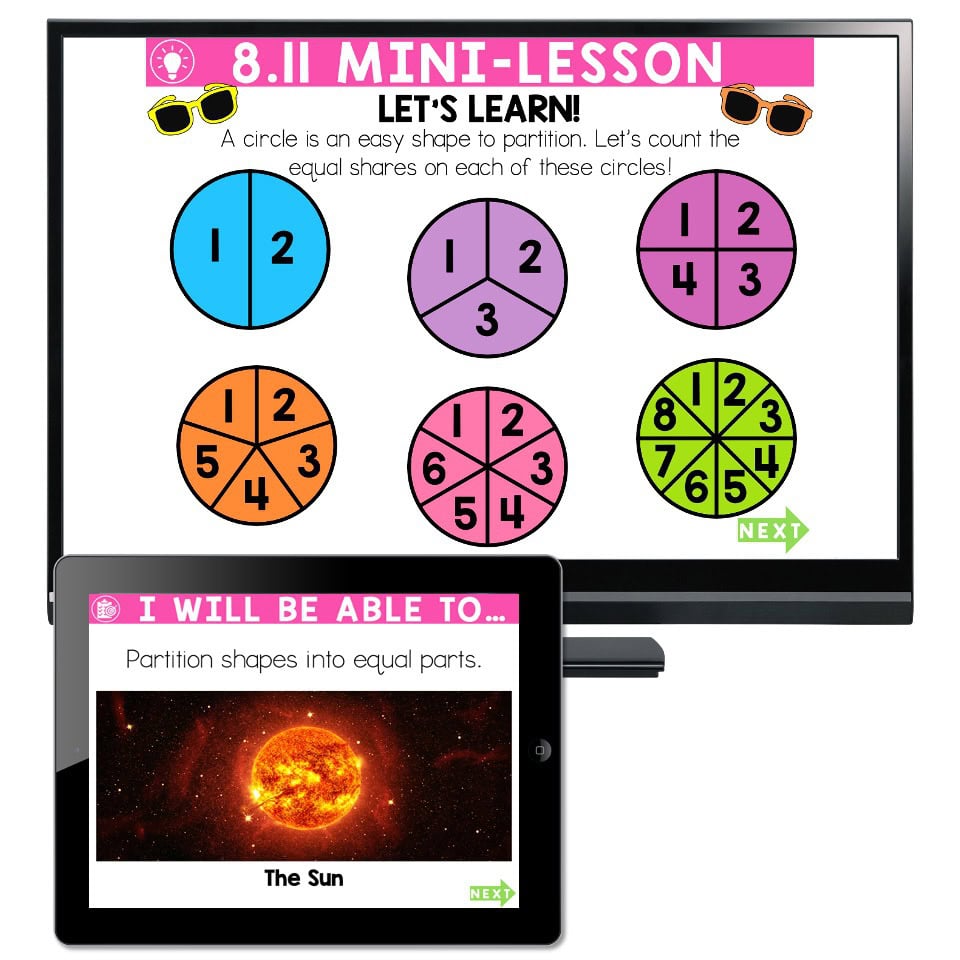 Lucky to Learn Math - Partitioning Shapes - Lesson 8.11 - Teaching ...