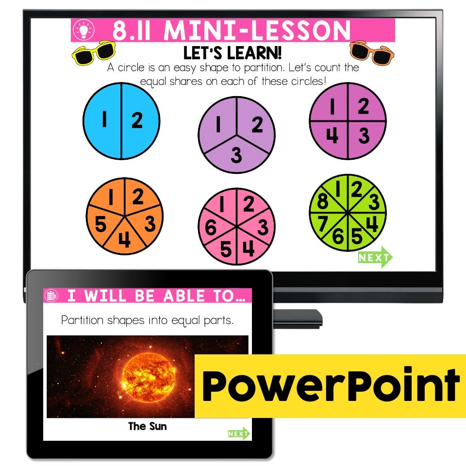 Lucky to Learn Math - Partitioning Shapes - Lesson 8.11 - Teaching ...