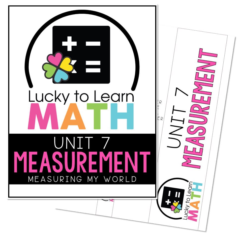 Lucky to Learn Math - Unit 7 - Measurement - Binder Cover and Spine ...