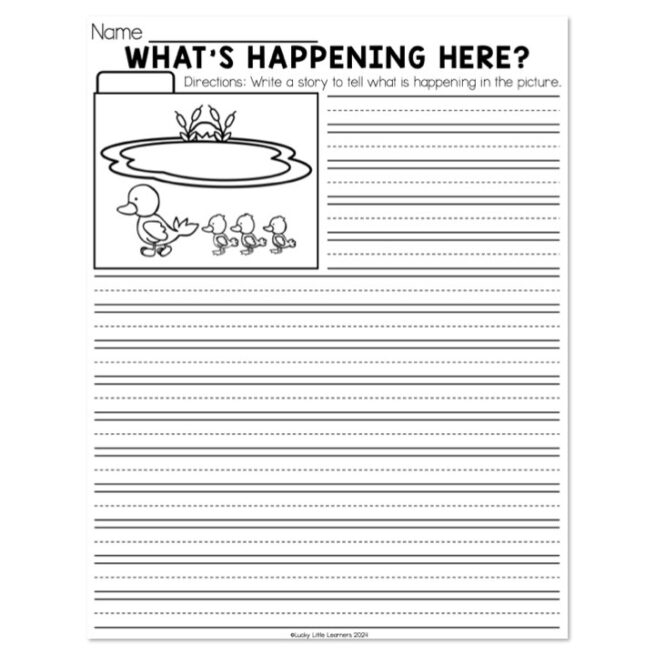 Monthly Writing Centers - April - What's Happening Here - Duck Pond ...