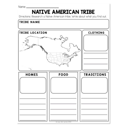 Native American Tribe - Report - Lucky Little Learners
