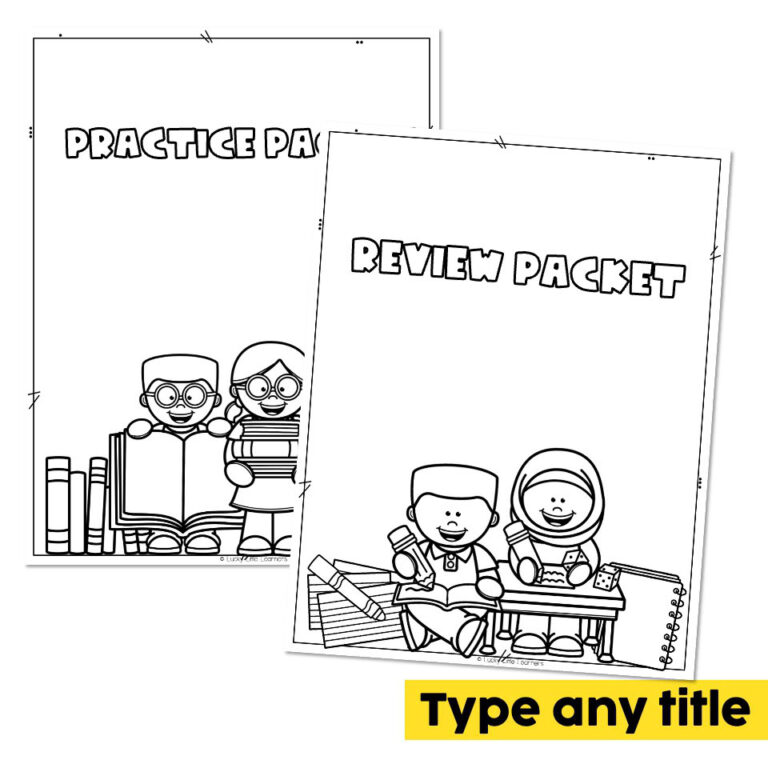 Packet Covers - Type Any Title - Review Enrichment Practice - Lucky ...