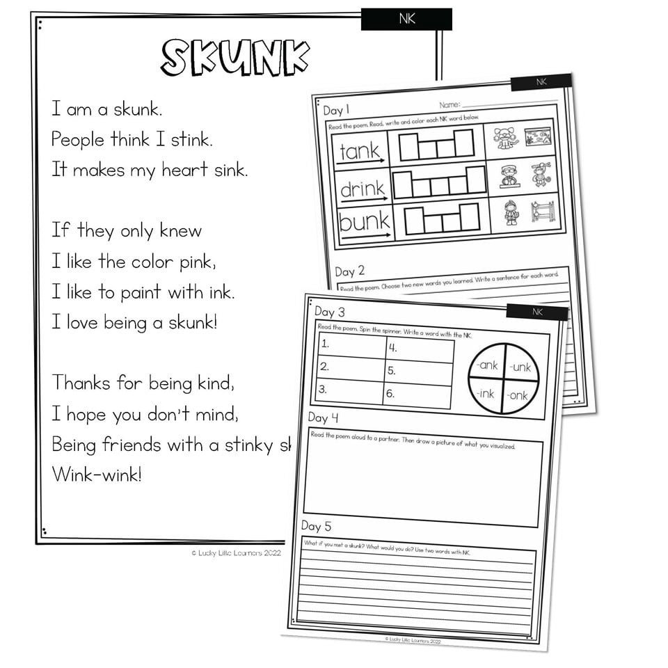 Phonics Poems - NK - Lucky Little Learners