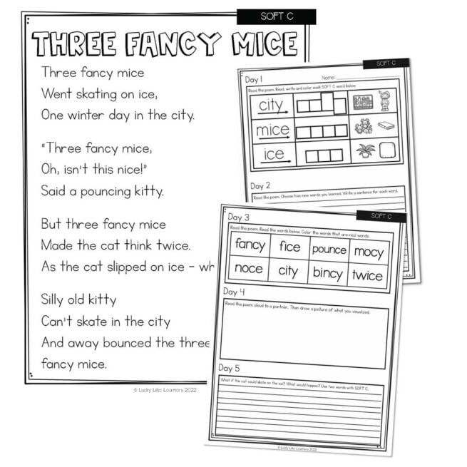 Phonics Poems - Soft C - Lucky Little Learners