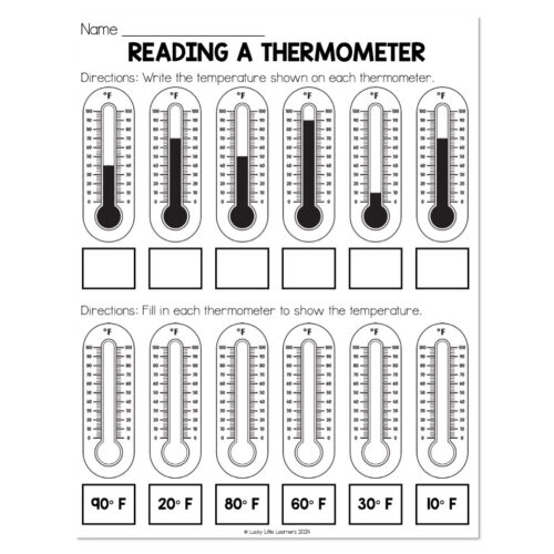 Science - Weather - Reading a Thermometer - Fahrenheit - Lucky Little ...