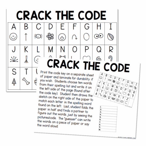Spelling Word Work Practice - Crack the Code - Lucky Little Learners