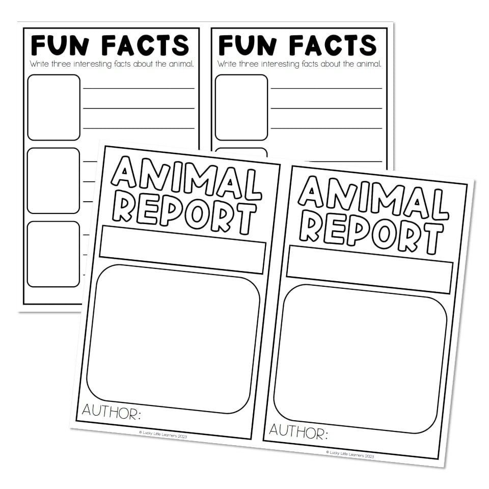 Spring Pack - Animal Report Booklet - Lucky Little Learners