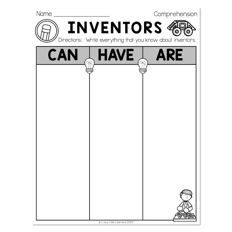 Sub Plans - End of Year - Science - Inventors Can Have Are - Lucky ...