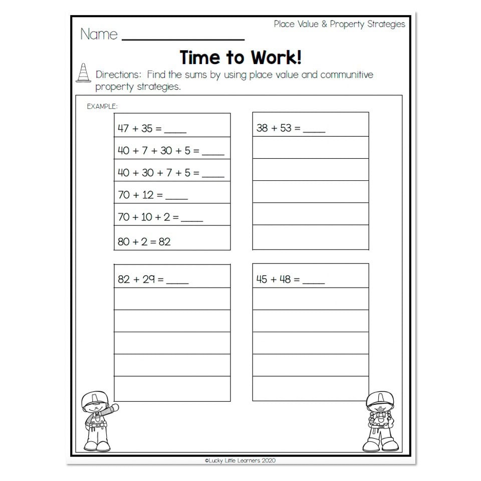 2nd Grade Math Worksheets - Place Value -Place Value and Property ...