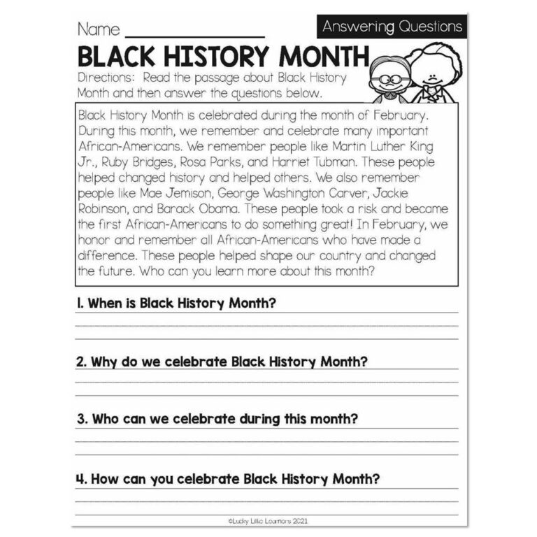 Winter - Early Finishers 1st Grade - ELA - Answering Questions - Black ...