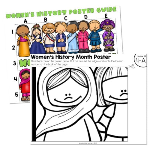 Women's History Month Collaborative Coloring Poster - Lucky Little Learners
