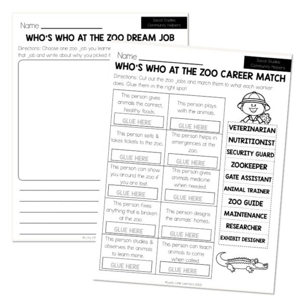 Zoo Transformation - Social Studies - Who's Who At the Zoo Worksheets ...