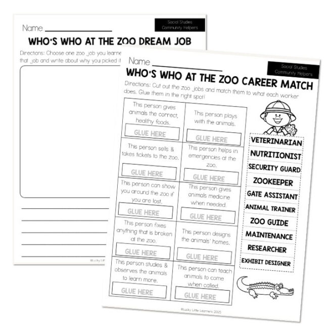 Zoo Transformation - Social Studies - Who's Who At the Zoo Worksheets ...
