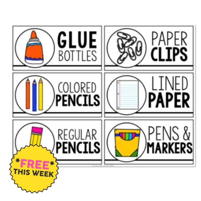 Sample Supply Labels - Color Version - Lucky Little Learners