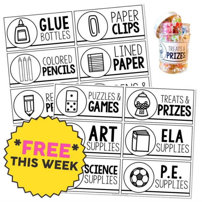 Classroom Labels - Supply - Lucky Little Learners