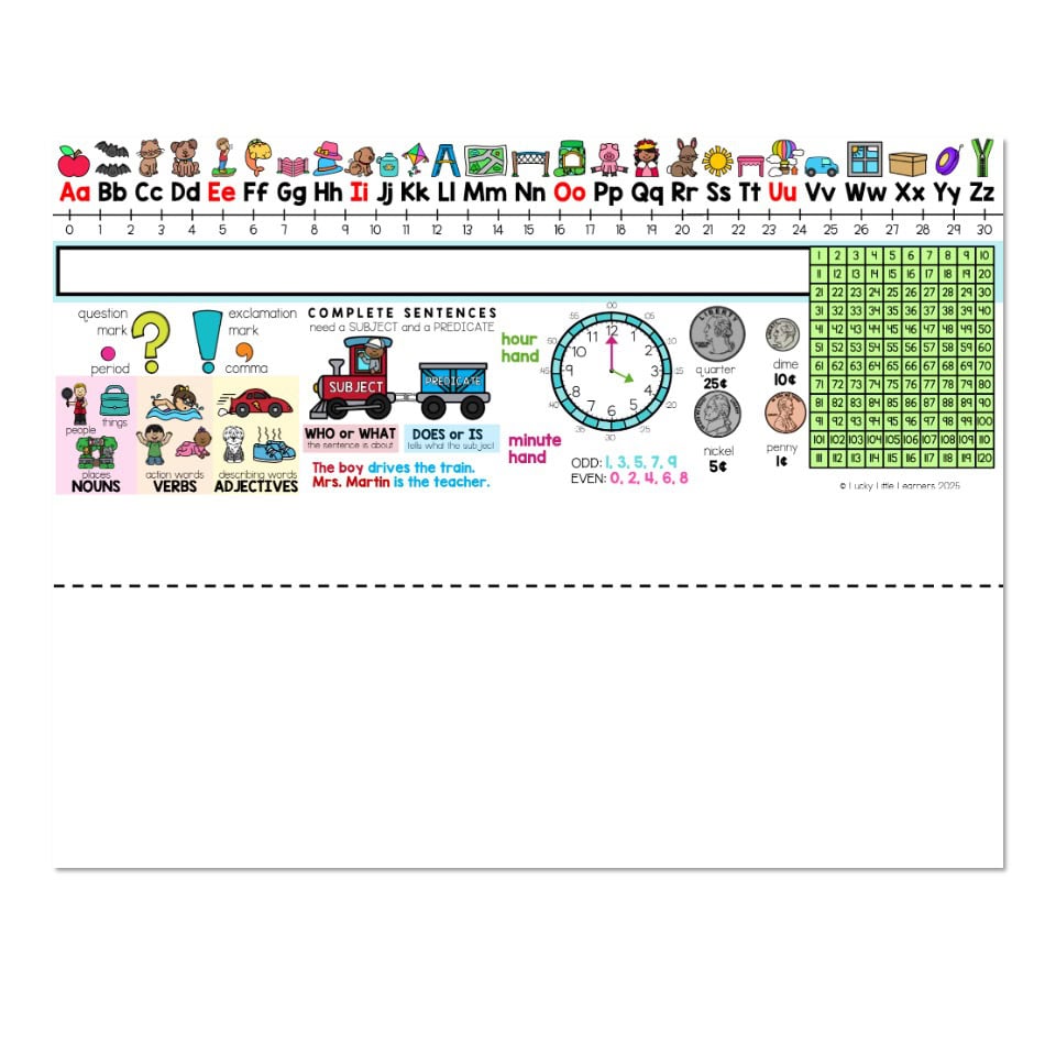 Classroom Setup – Desk Name Plates – ELA and Math Version with space at ...