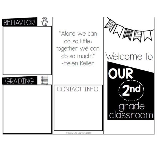 Classroom Setup - Open House - Parent Brochure - Lucky Little Learners