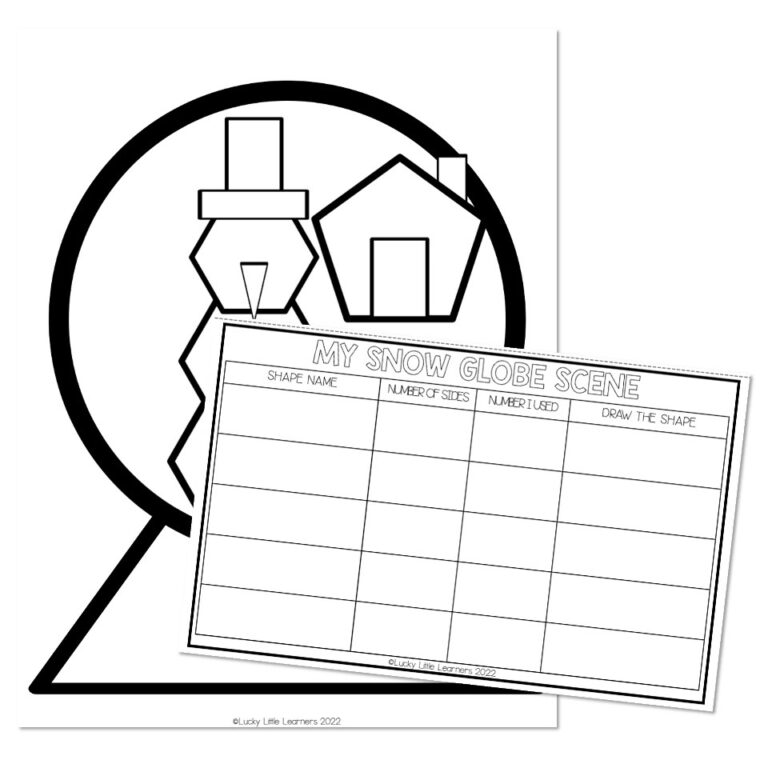 Classroom Transformation - Snow Globe - Create a Shape Snow Globe Scene ...