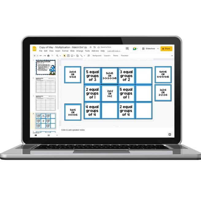 Digital - 2nd Grade May Math Center - Multiplication - Lucky Little ...