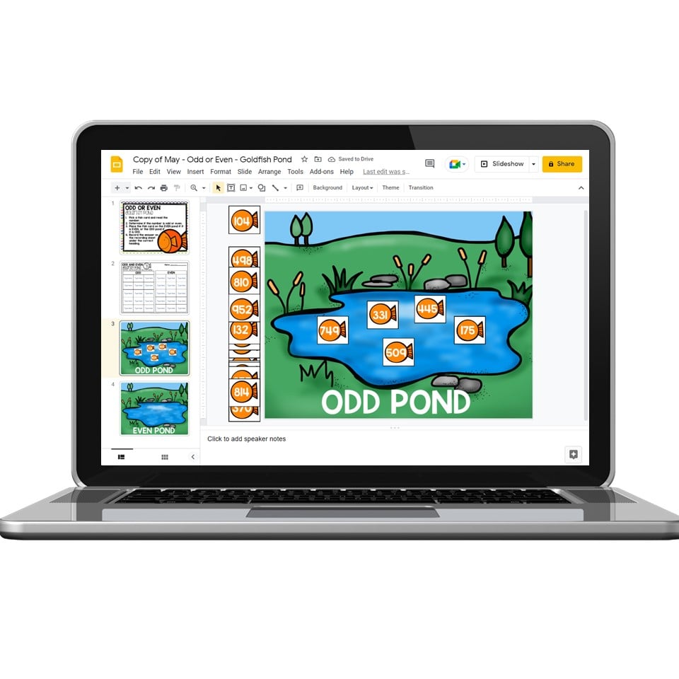 Digital - 2nd Grade May Math Center - Odd or Even - Lucky Little Learners