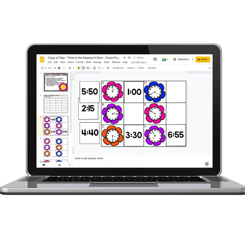 Digital - 2nd Grade May Math Center - Time to the Nearest 5 Minutes ...