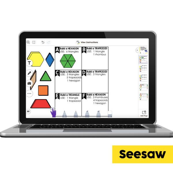 Digital Seesaw - 2nd Grade May Math Center - Geometry - Lucky Little ...