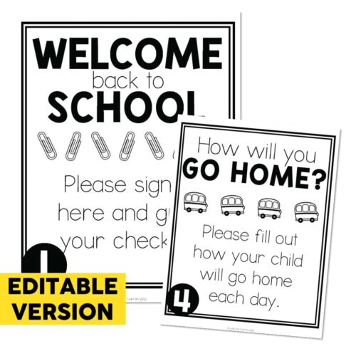 Editable - Classroom Setup - Open House - Open House Station Signs ...