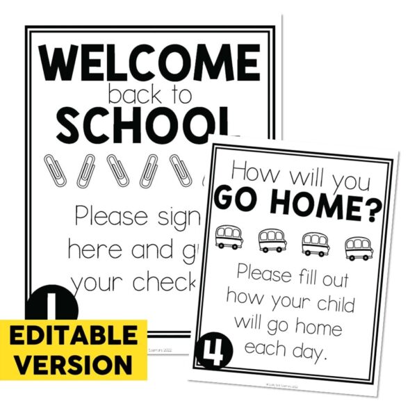 Editable - Classroom Setup - Open House - Open House Station Signs ...
