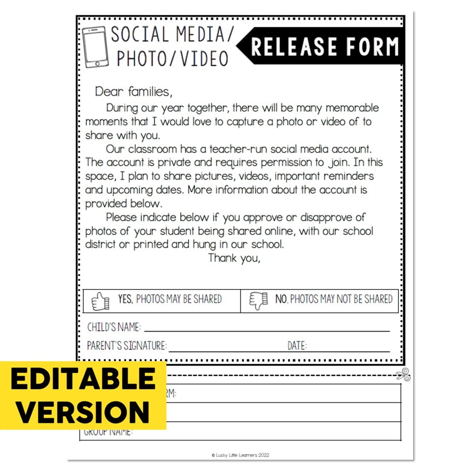 Editable - Classroom Setup - Open House - Social Media and Photo ...