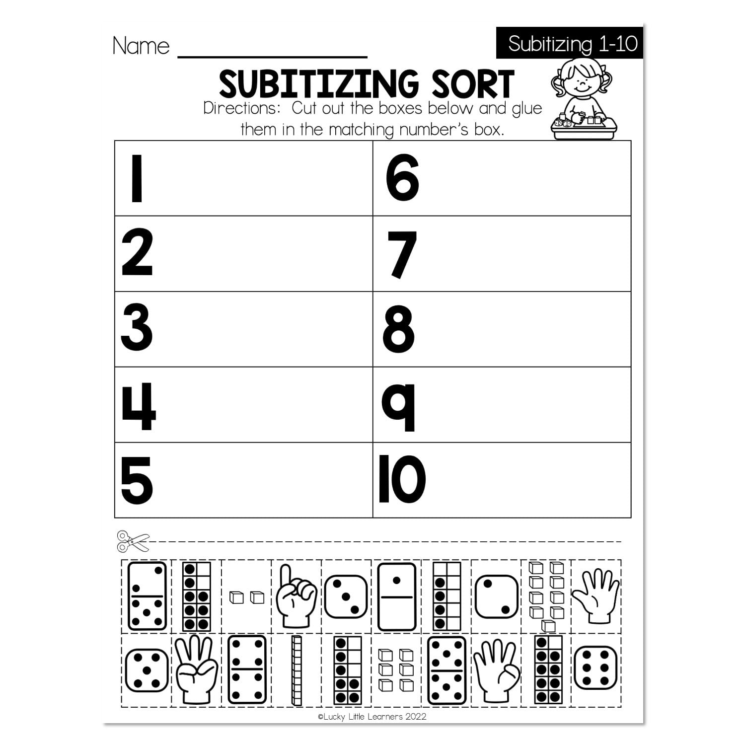 Fall- Early Finishers 1st Grade - Math - Subitizing 1-10 - Subitizing ...