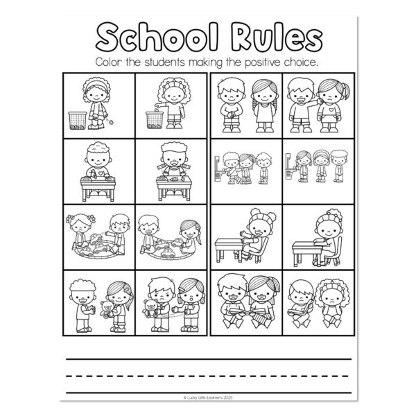 Kindergarten Back to School Pack - Procedures - School Rules - Lucky ...