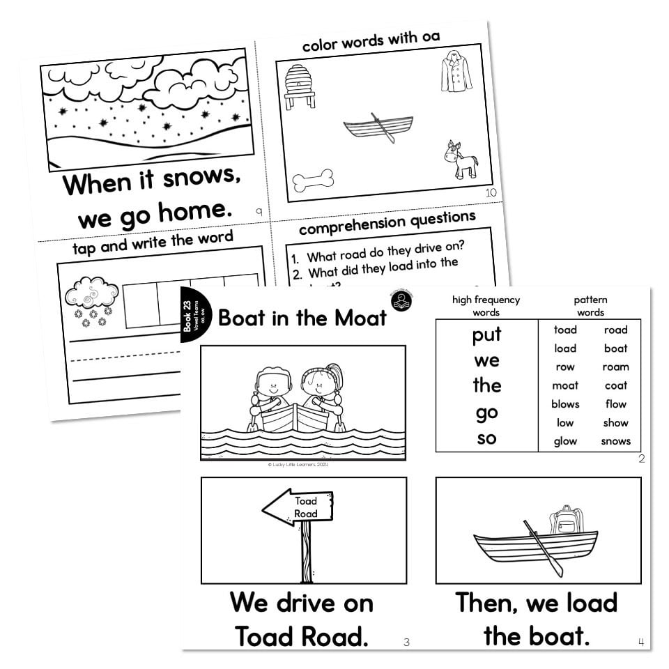 Lucky Little Readers - Fiction - Book Twenty Three - Vowel Teams OA OW ...