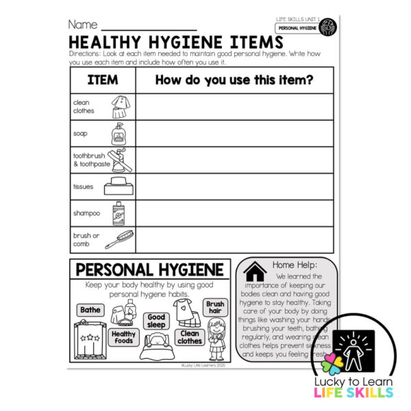 Lucky to Learn Life Skills - Unit 1 Personal Responsibility and Hygiene ...