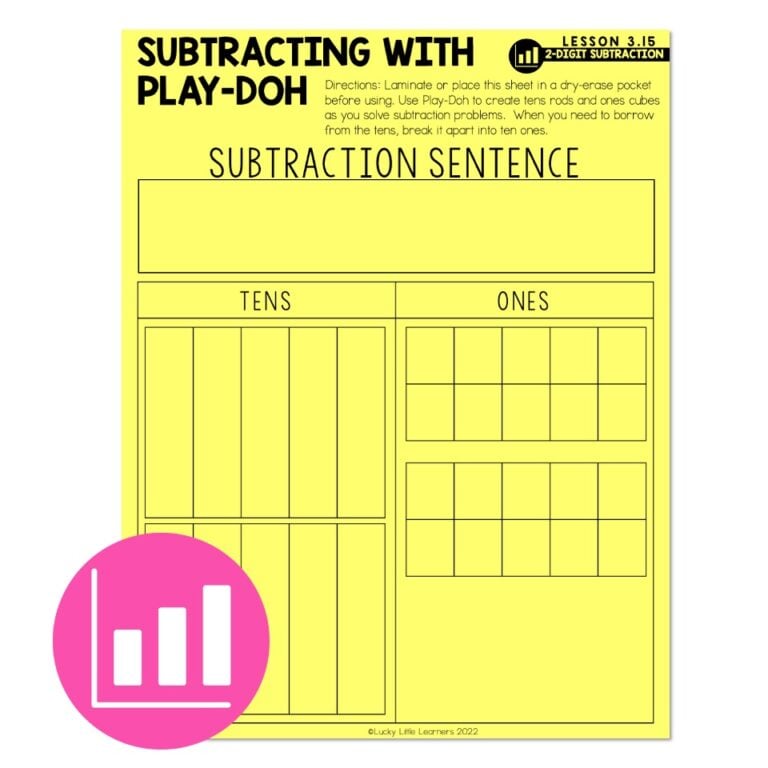 Lucky to Learn Math - 2-Digit Subtraction Review - Lesson 3.15 ...