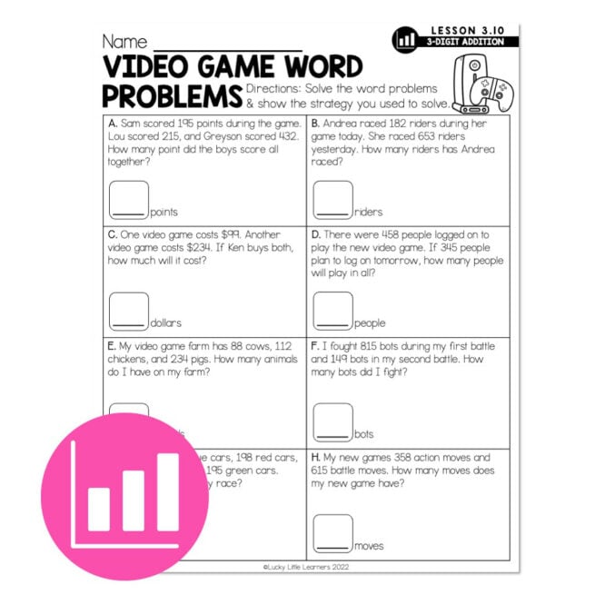 Lucky to Learn Math - 3-Digit Addition Review - Lesson 3.10 ...