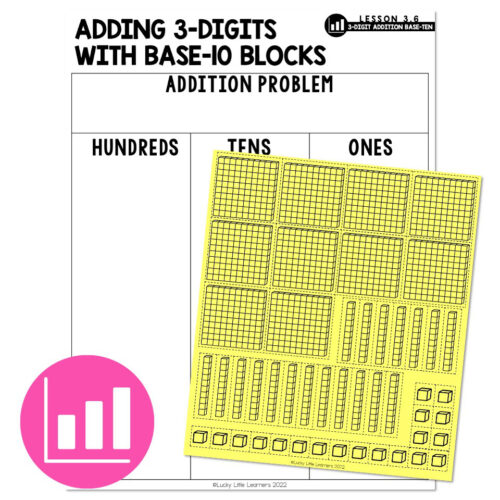 Lucky to Learn Math - 3-Digit Addition with Base Ten Blocks - Lesson 3. ...