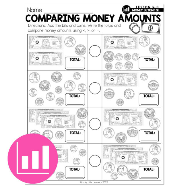 Lucky to Learn Math - Count Money Beyond One Dollar - Lesson 4.6 ...